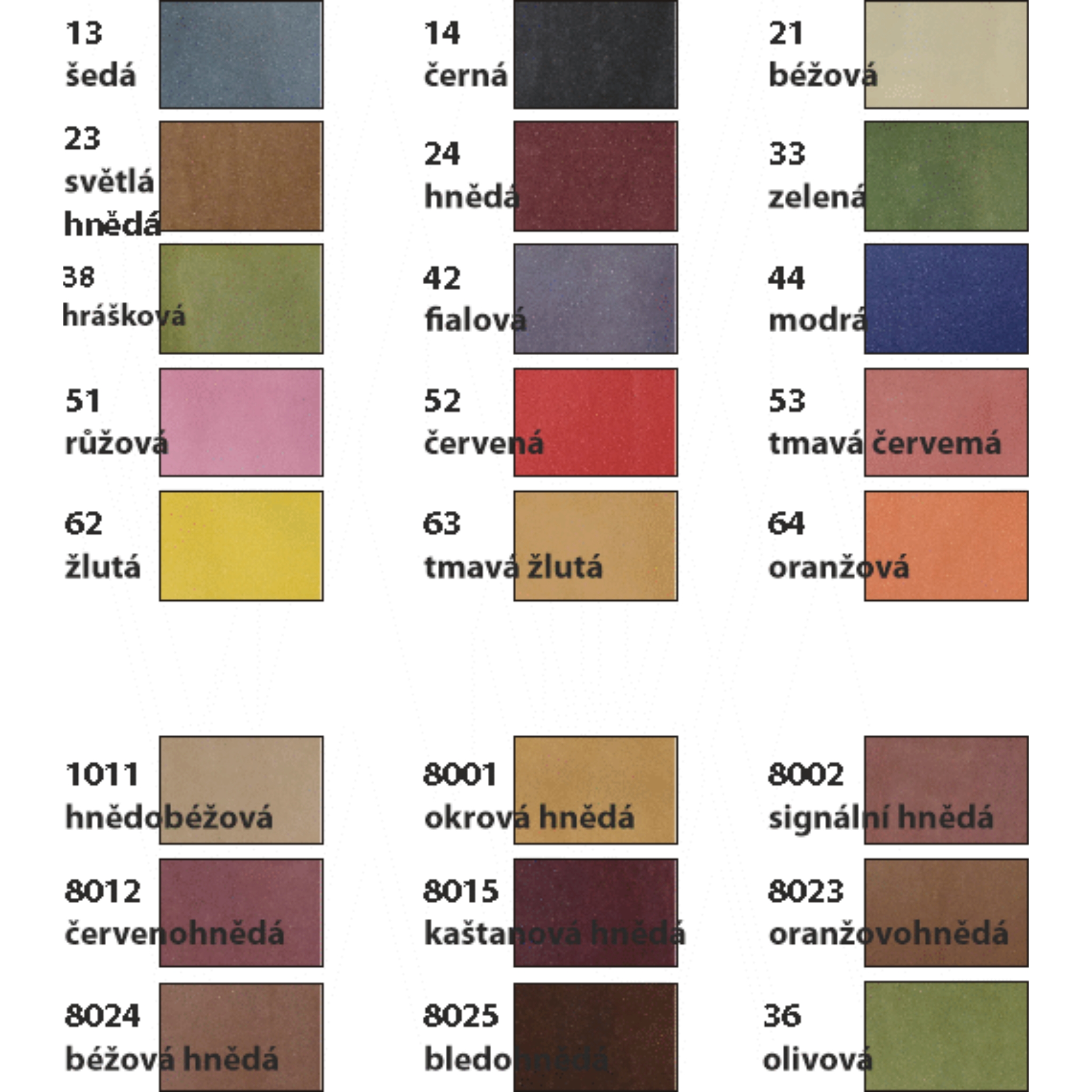 Vzorník barev na semiš - barvyartemiss.cz