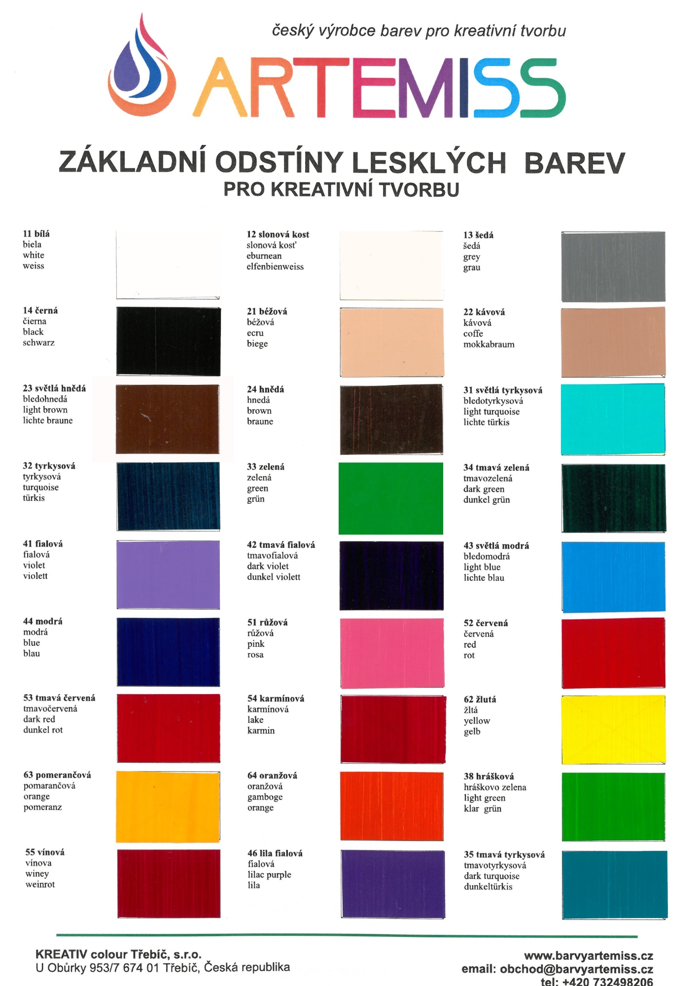 Nový vzorník univerzálních barev - barvyartemiss.cz